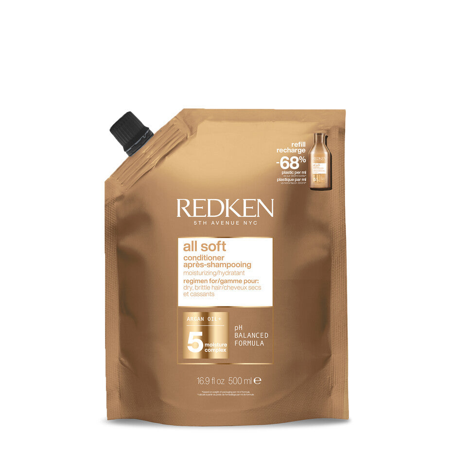 Redken All Soft Conditioner 500ml Refill Pouch – Discount Salon Supplies